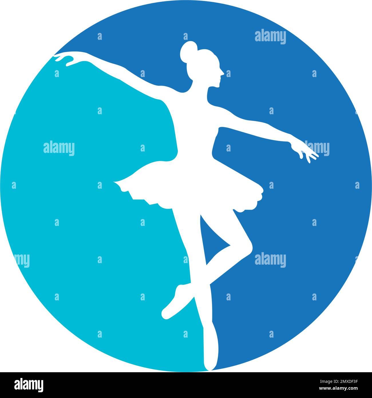girl dancing ballet logo vector illustration design template Stock ...