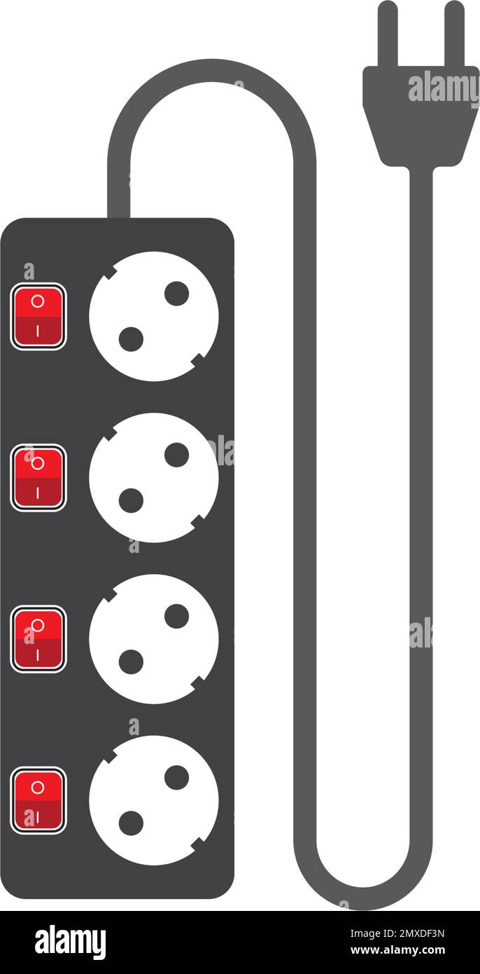 extension cord simple vector icon illustration in flat design Stock Vector Image & Art - Alamy