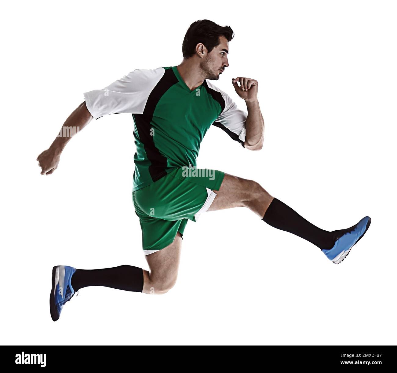 Fitness goal young man Cut Out Stock Images & Pictures - Alamy