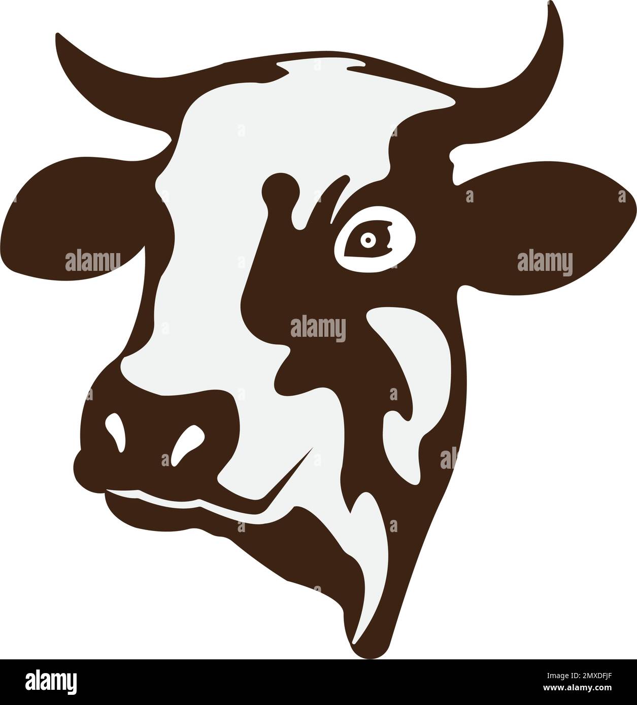 cow vector illustration for icon, symbol or logo Stock Vector Image ...