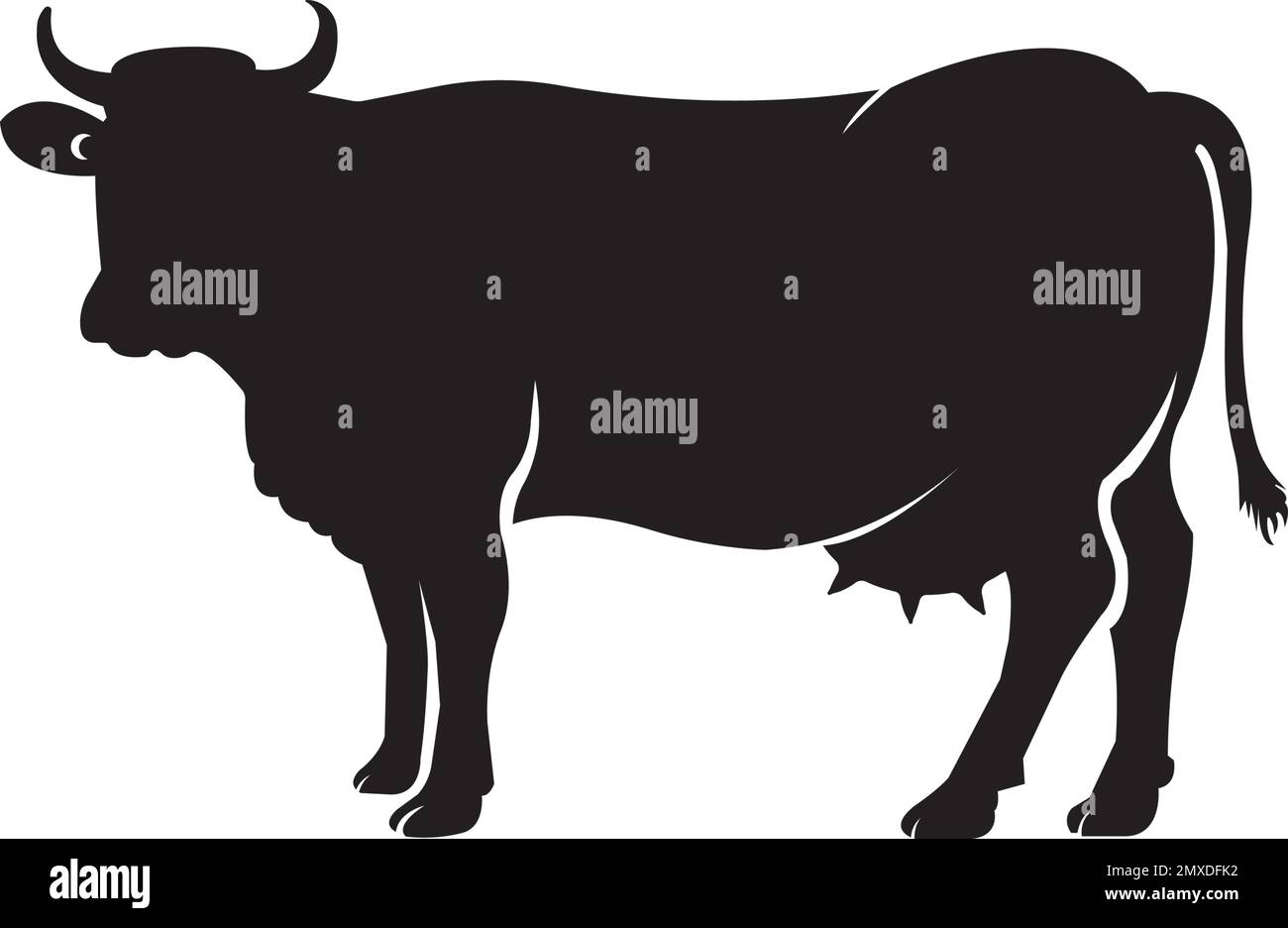 cow vector illustration for icon, symbol or logo Stock Vector Image ...