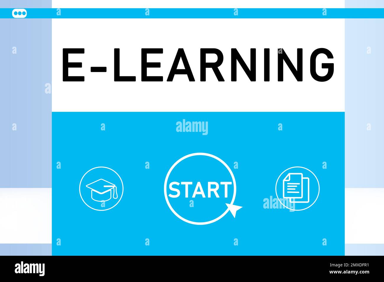Online education. Interface of website or application for distance ...