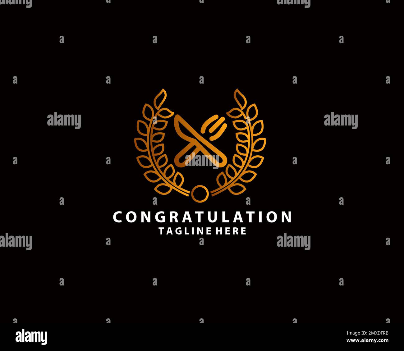 Food Chef Cook with Fork Spoon Kitchen Restaurant Cafe Logo Design Icon ...