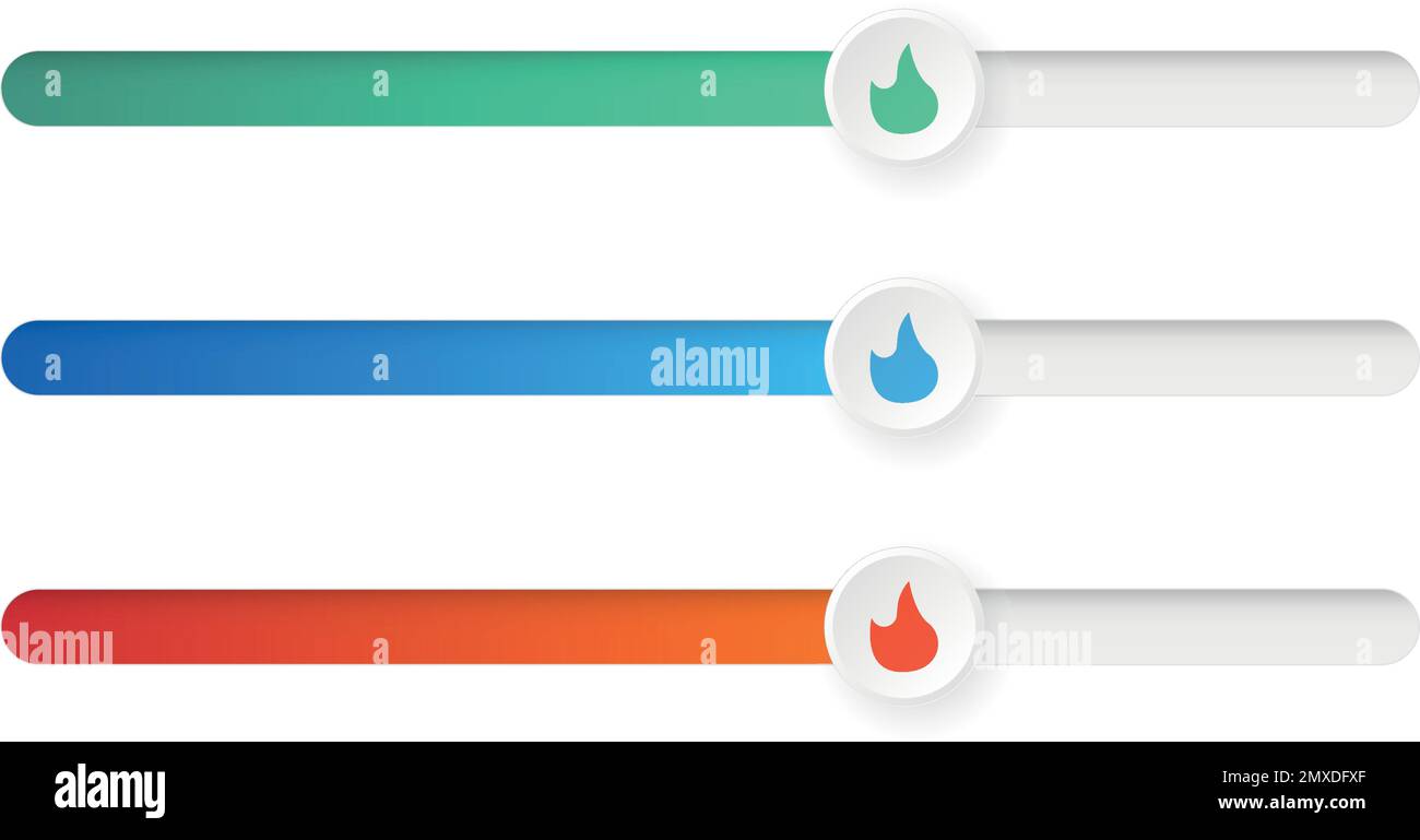 Switch slider icon in flat style. Volume control vector illustration on ...
