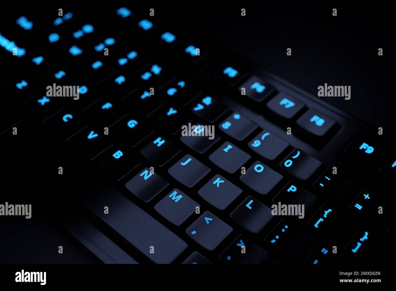 3d illustration, close up of the realistic computer or laptop keyboard ...