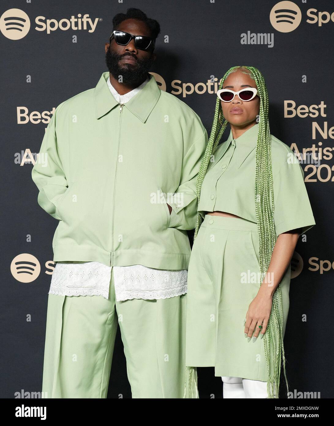 Los Angeles, USA. 02nd Feb, 2023. (L-R) Tobe Nwigwe and Fat Nwigwe arrives at the Spotify's 2023 ...