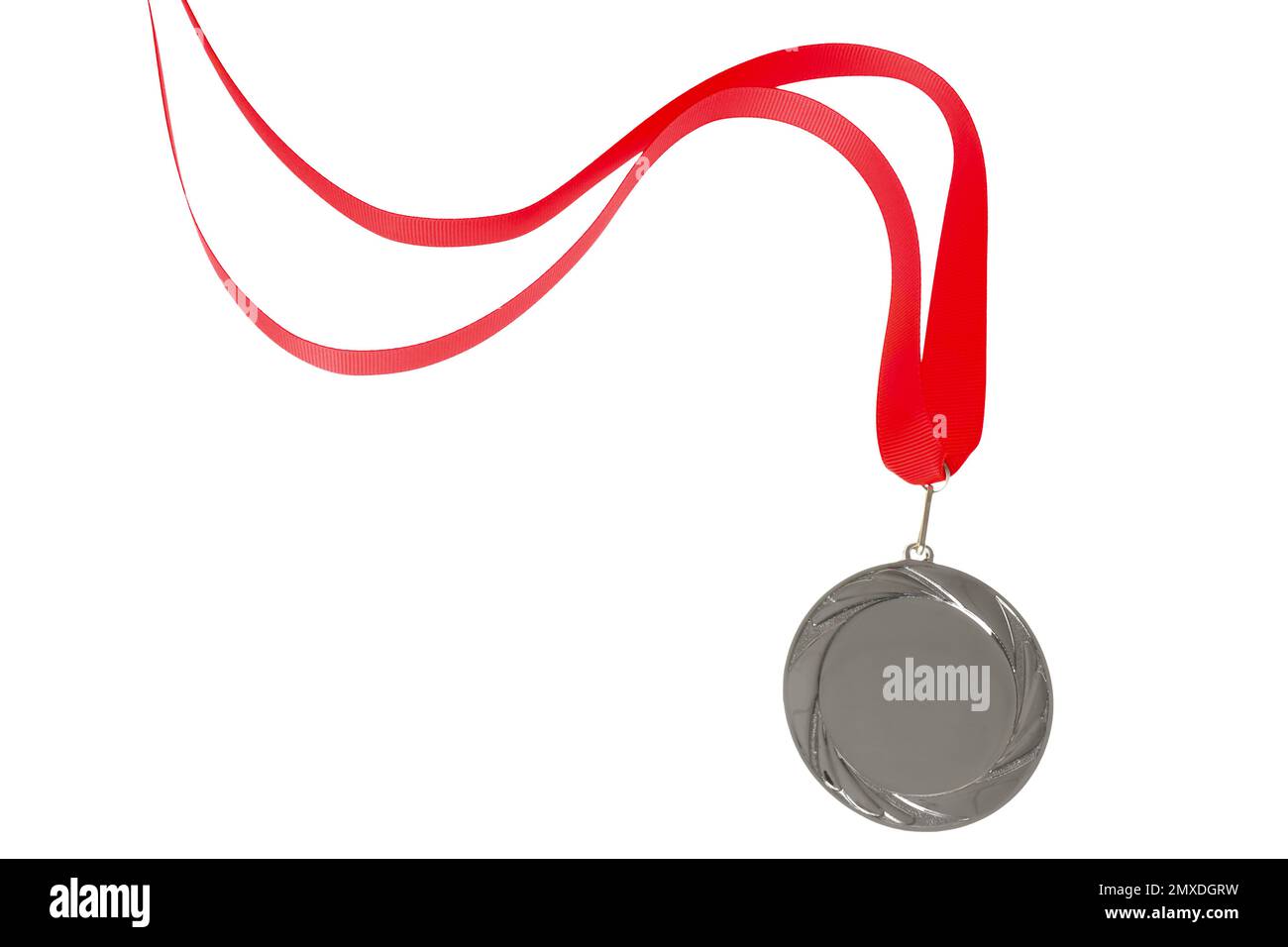 Silver medal isolated on white. Space for design Stock Photo - Alamy