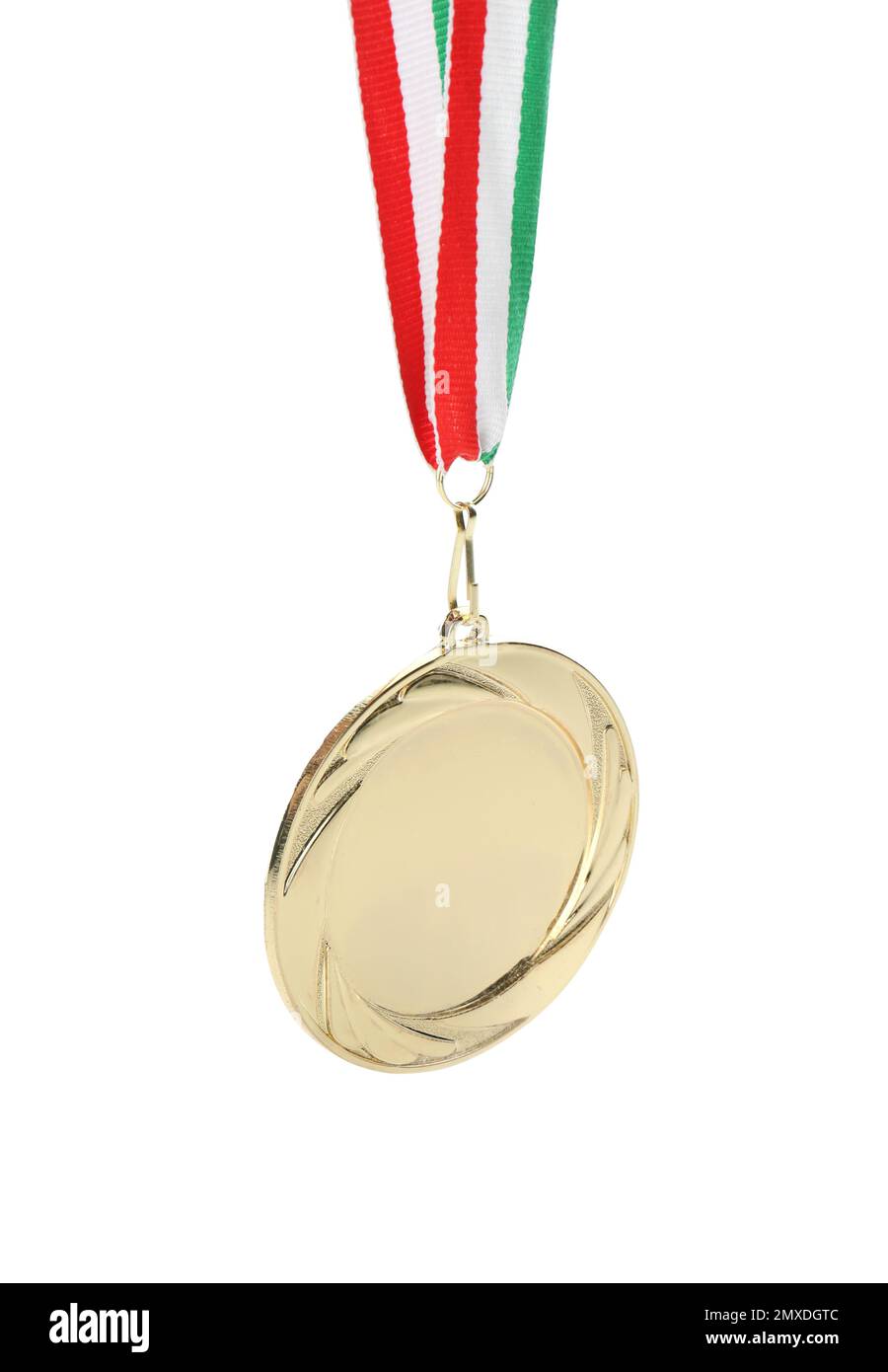 Gold medal isolated on white. Space for design Stock Photo - Alamy