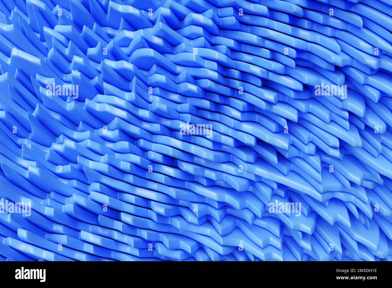 3D illustration of a hypnotic pattern. Abstract blue background design ...