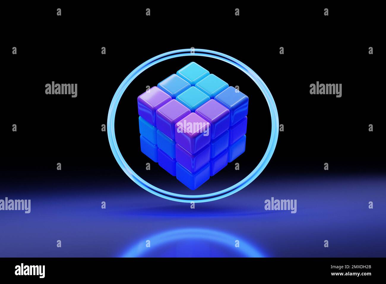 3d illustration classic still life with a geometric volumetric figure ...