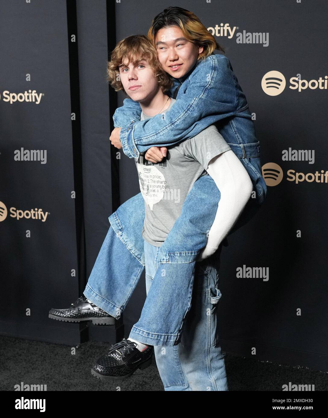 West Hollywood, CA, February 2, 2023. (L-R) The Kid Laroi and Hyaku ...
