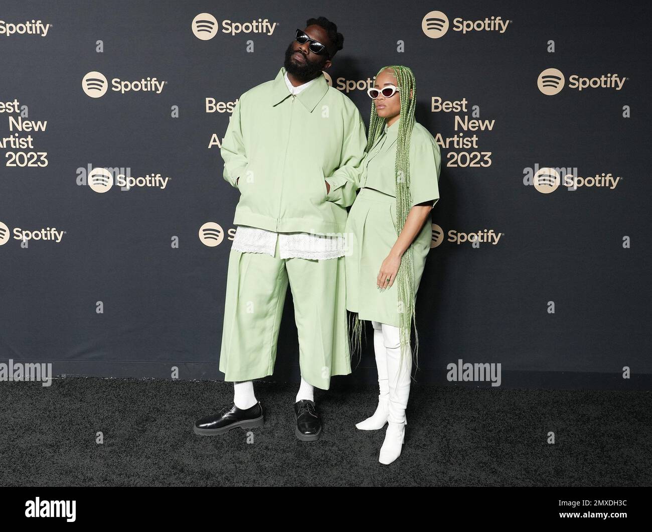 West Hollywood, CA, February 2, 2023. (L-R) Tobe Nwigwe and Fat Nwigwe ...