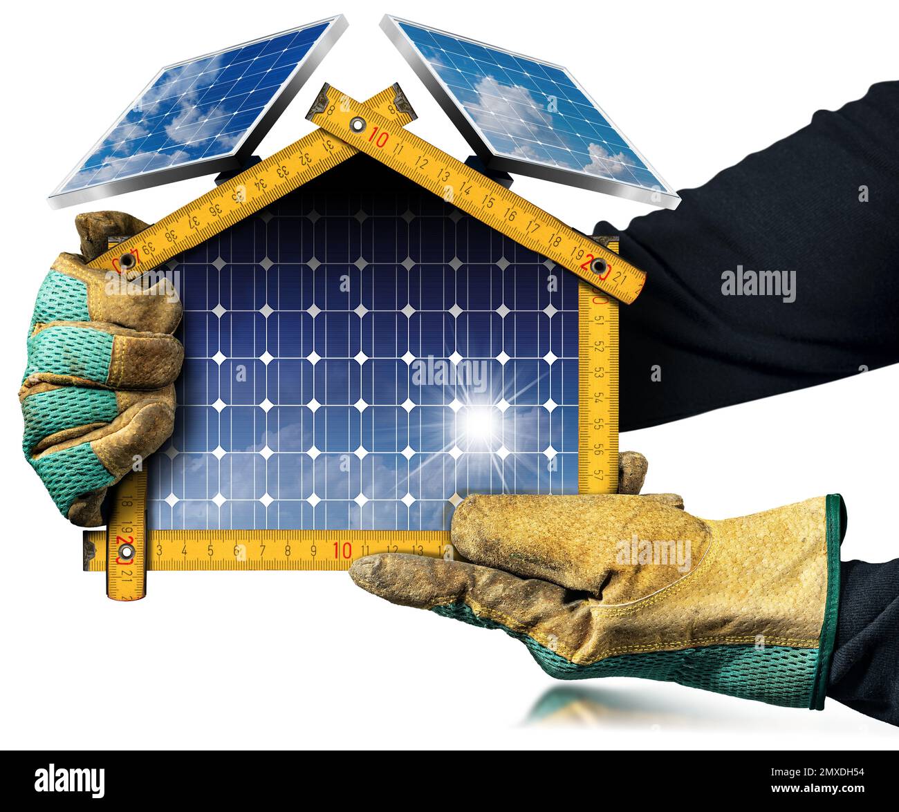 Solar panels on estate Cut Out Stock Images & Pictures - Alamy