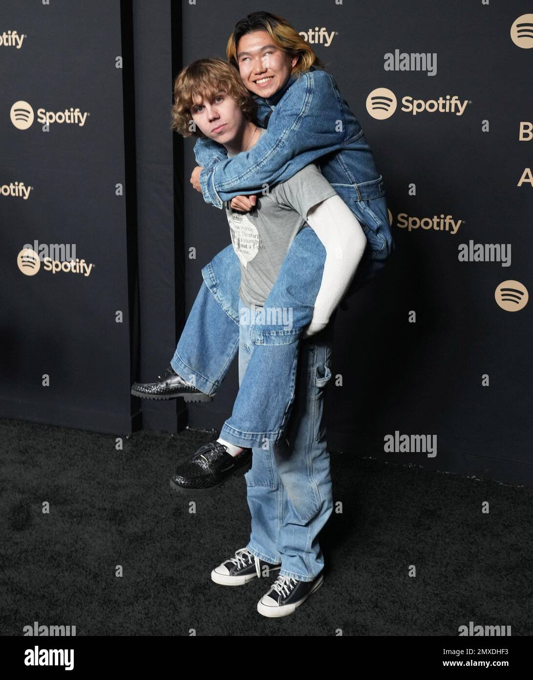 West Hollywood, CA, February 2, 2023. (L-R) The Kid Laroi and Hyaku ...