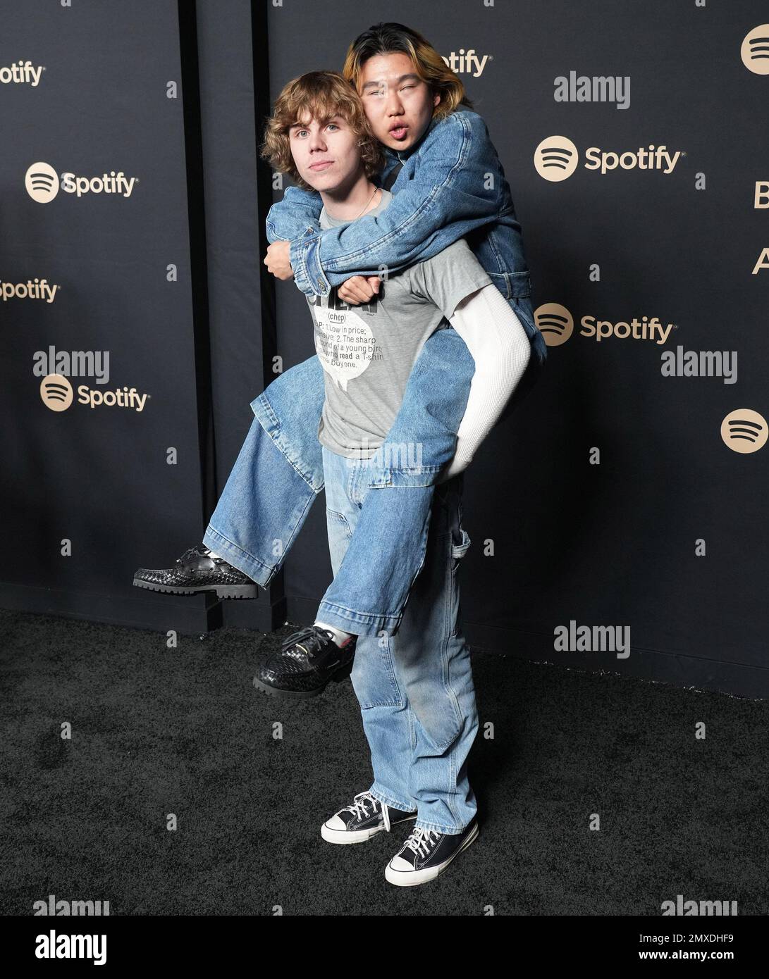 West Hollywood, CA, February 2, 2023. (L-R) The Kid Laroi and Hyaku ...