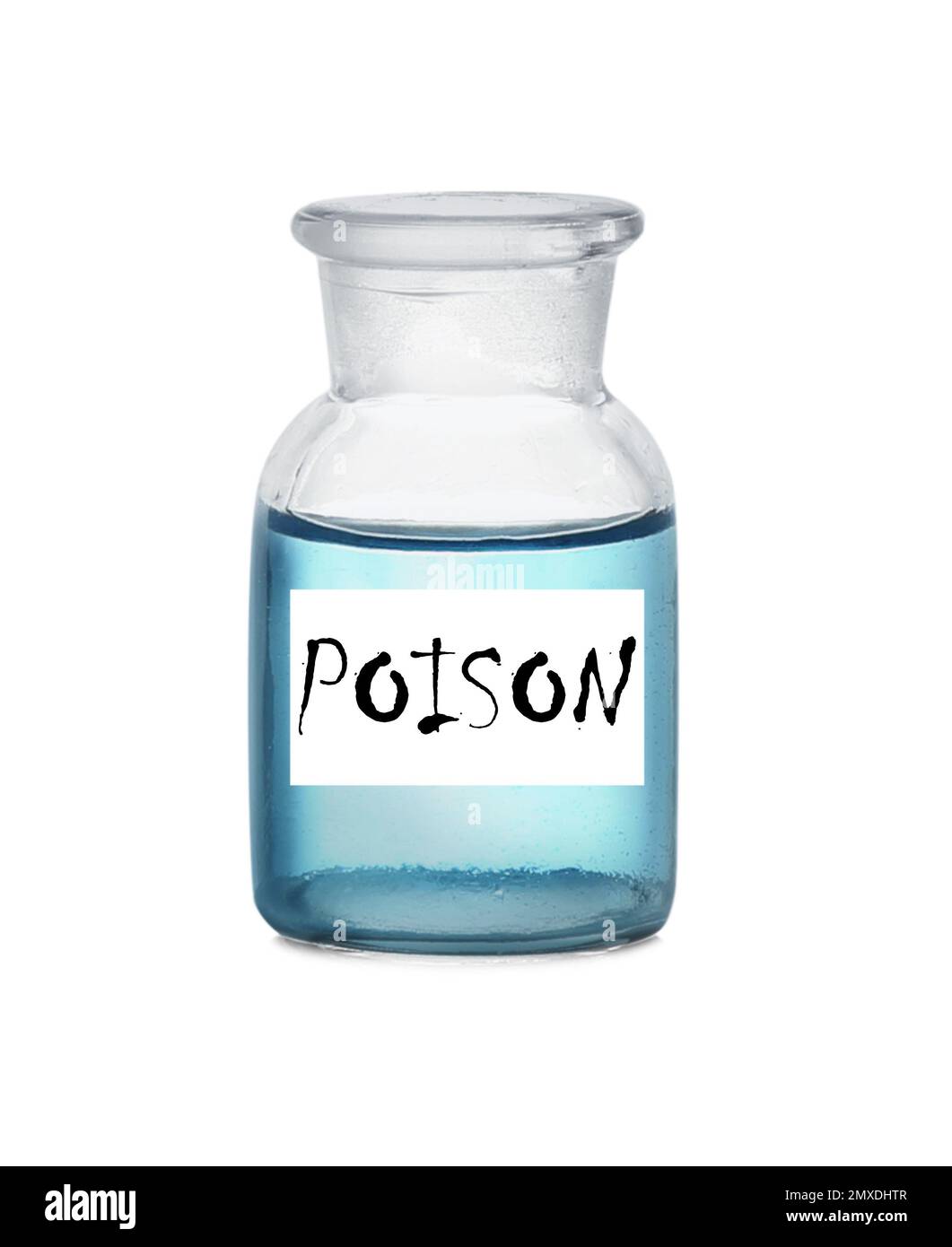 Apothecary bottle with poison on white background Stock Photo - Alamy