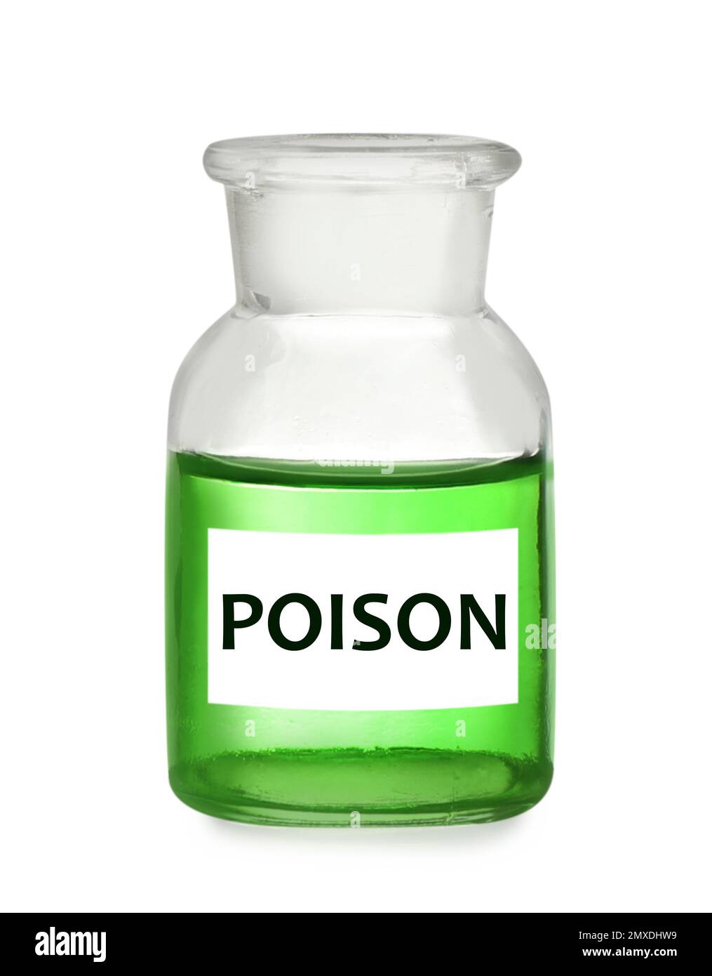 Apothecary bottle with poison on white background Stock Photo - Alamy