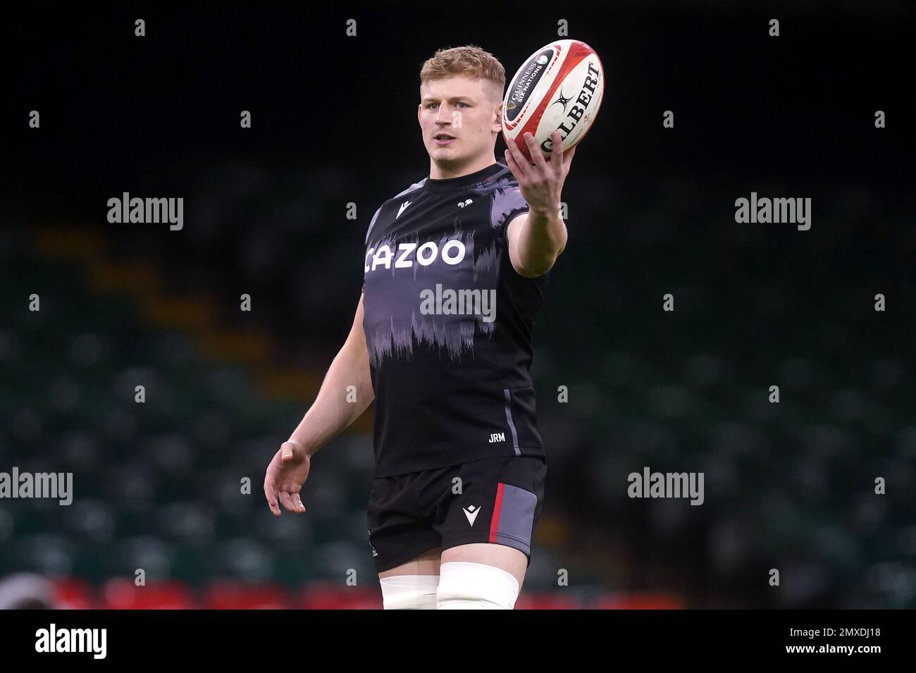 Wales' Jac Morgan during a Captains Run at Principality Stadium ...