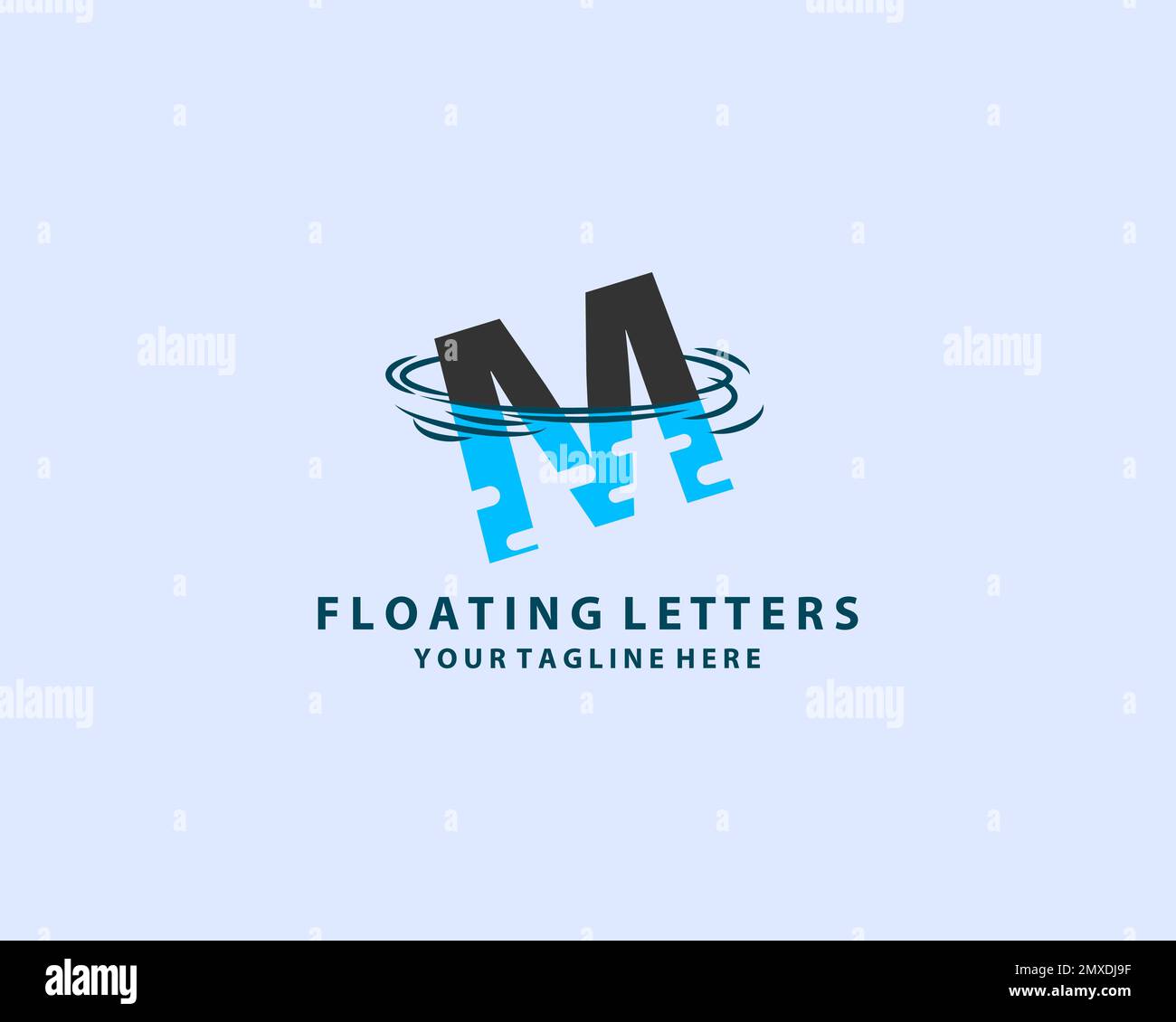 Initial letter M fast speed logo design template. Vector wave line font ...