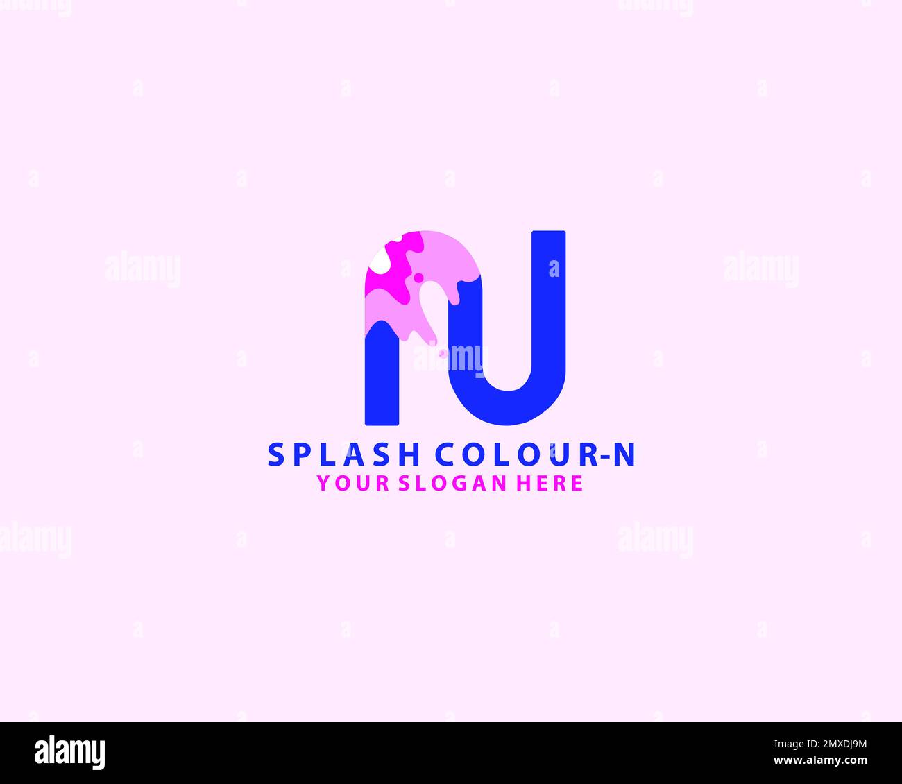 Letter N splash initial logo Stock Vector Image & Art - Alamy