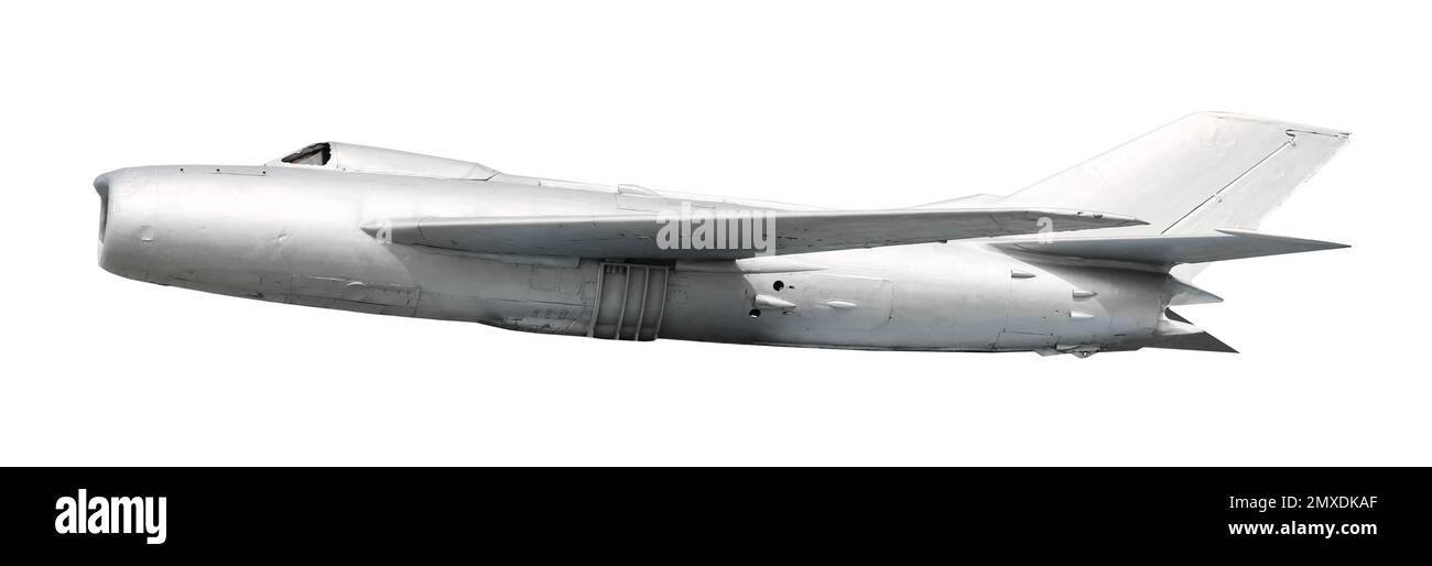 Jet fighter isolated on white, banner design. Military machinery Stock ...