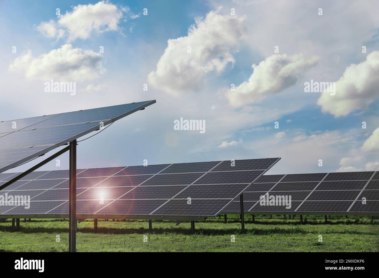 Solar panels plant flare hi-res stock photography and images - Alamy