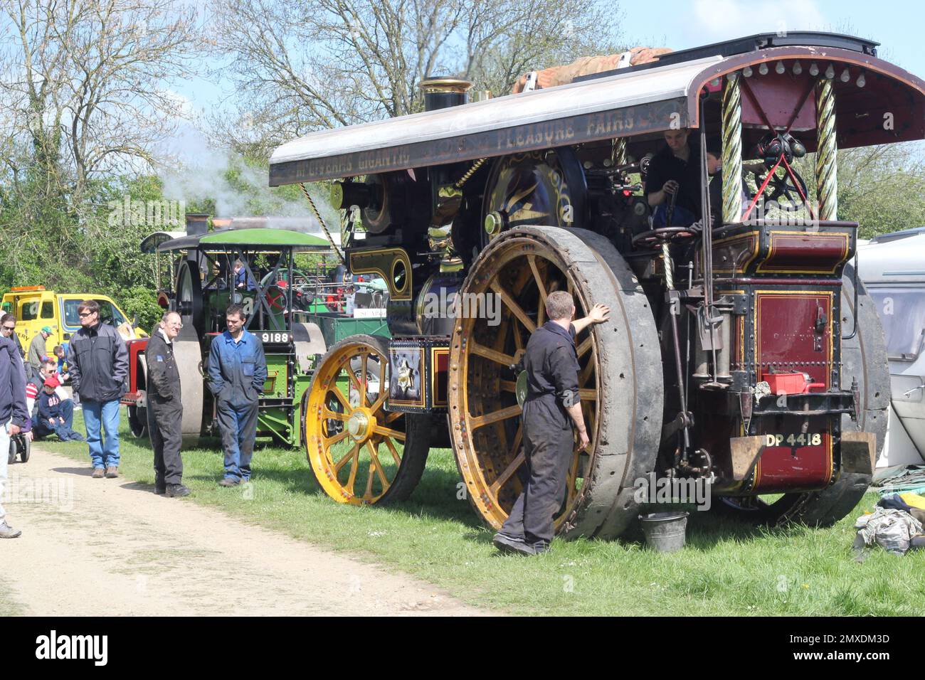Old steam engine and people at a country show Stock Photo - Alamy