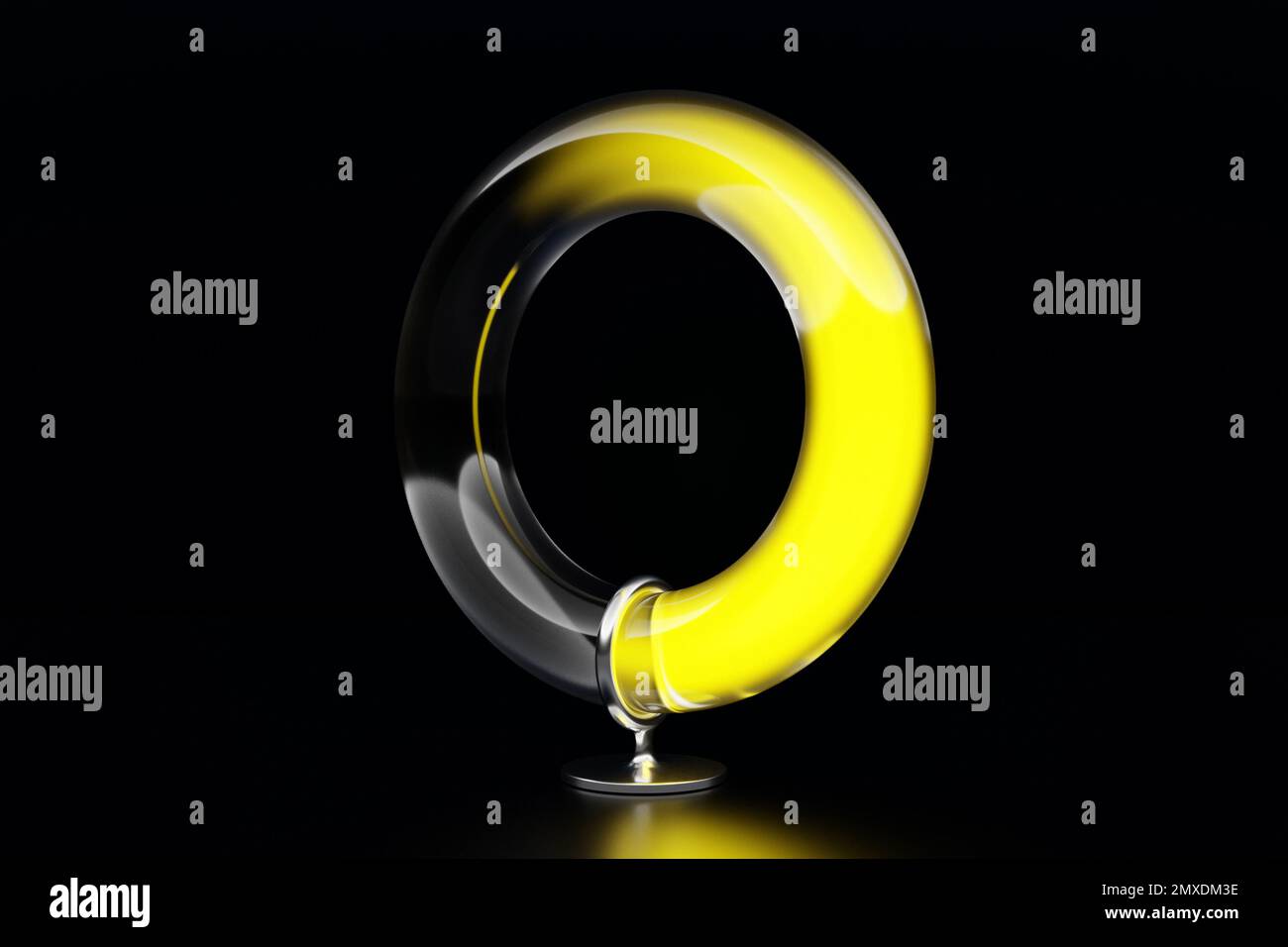 3D illustration Circular loading bar with an indicator in the middle in ...