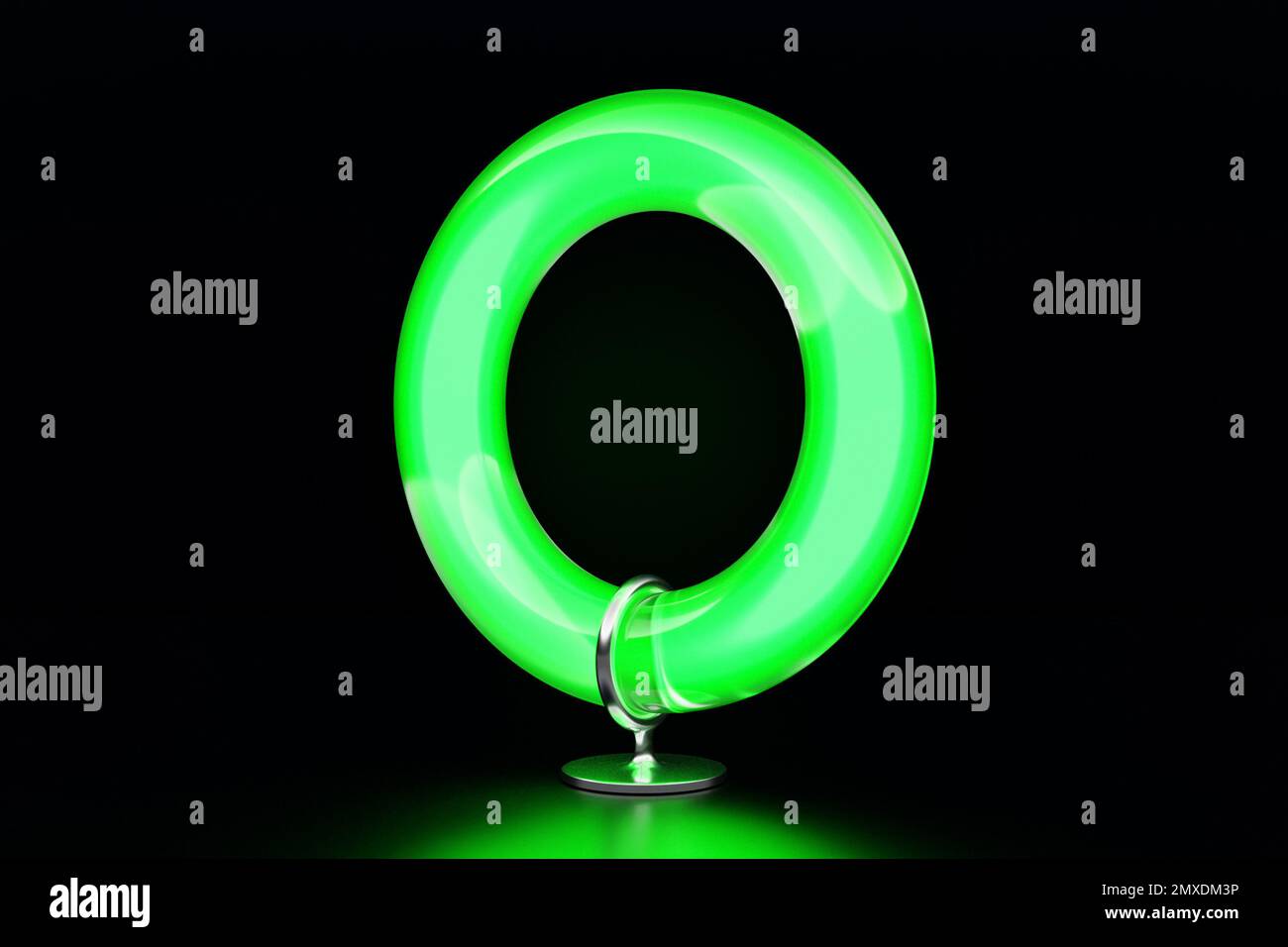 3D illustration Circular loading bar with an indicator at the end in ...