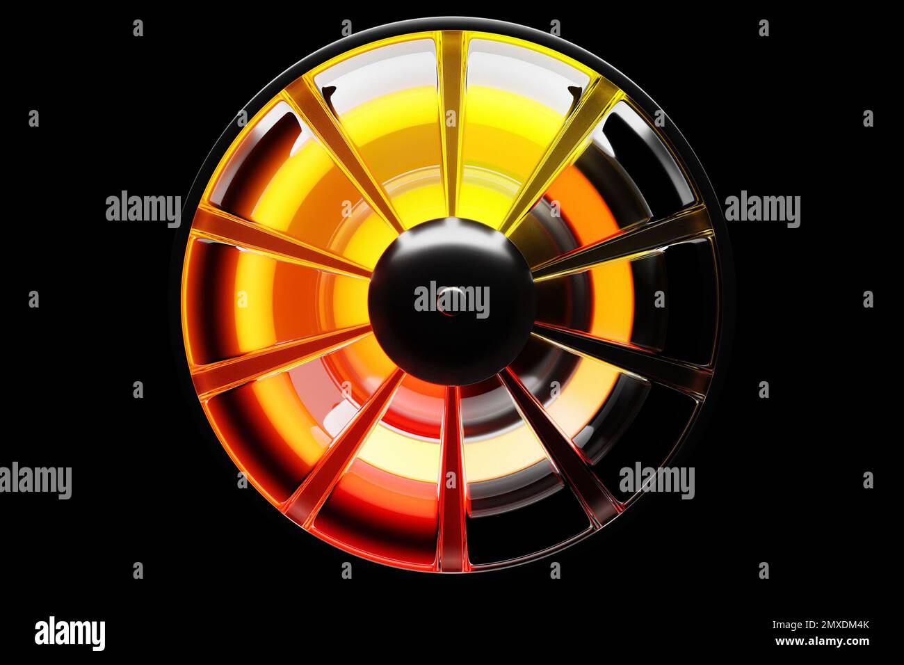 3D illustration round control panel icon. High risk concept on ...