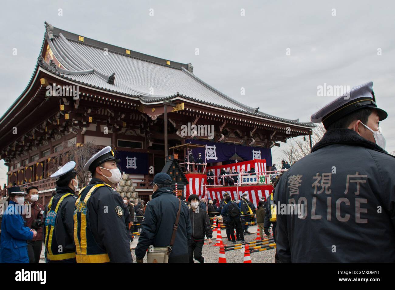 Tokyo, Japan. 03rd Feb, 2023. Tokyo metropolitan police officers stand ...
