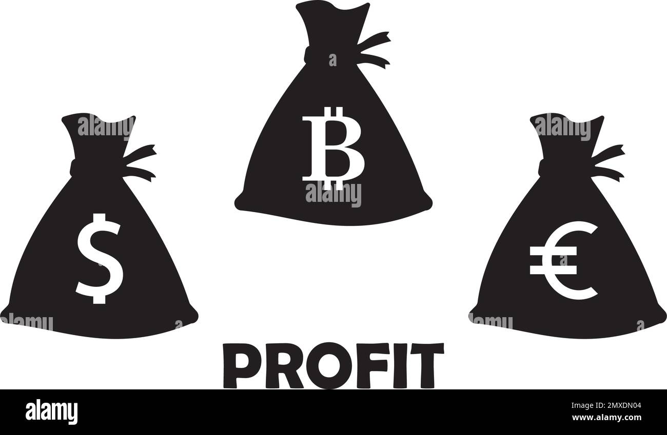 Bag of profit icon transparent vector isolated illustration Stock ...