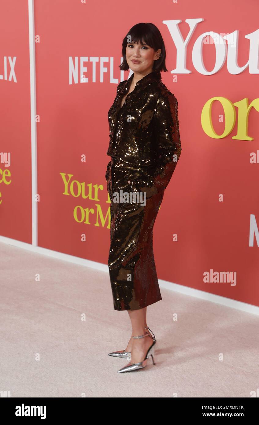 Los Angeles, Ca. 2nd Feb, 2023. Zoe Chao at the Netflix World Premiere of Your Place Or Mine at ...