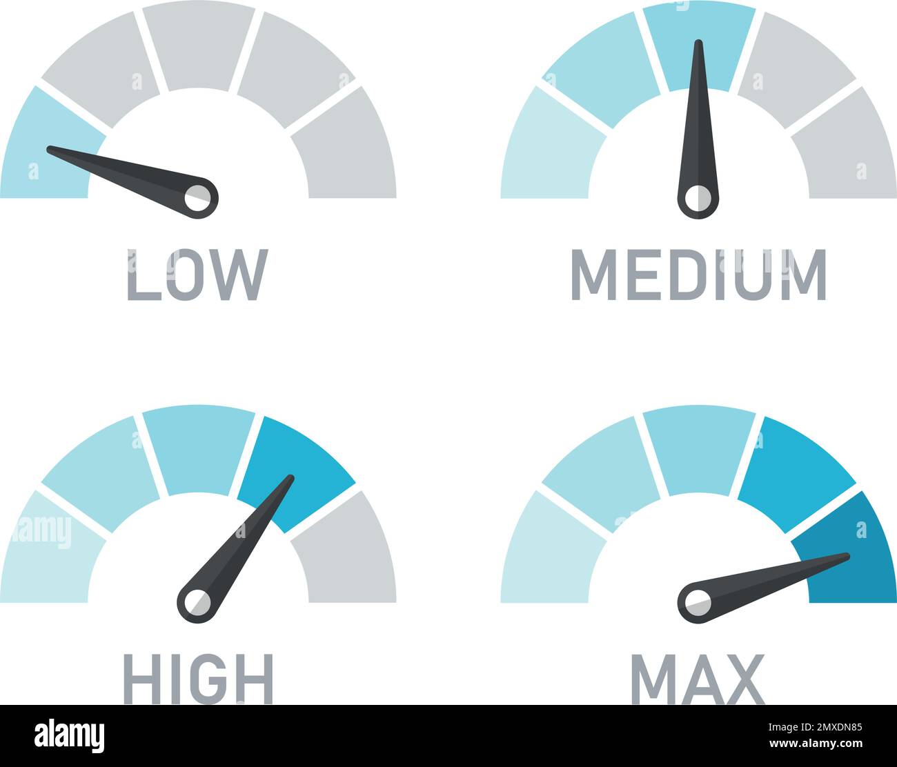 Energy meter icon in flat style. Gauge level vector illustration on ...