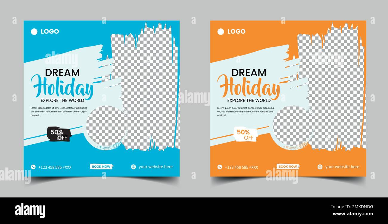 travel sale social media post template. travelling agency business ...