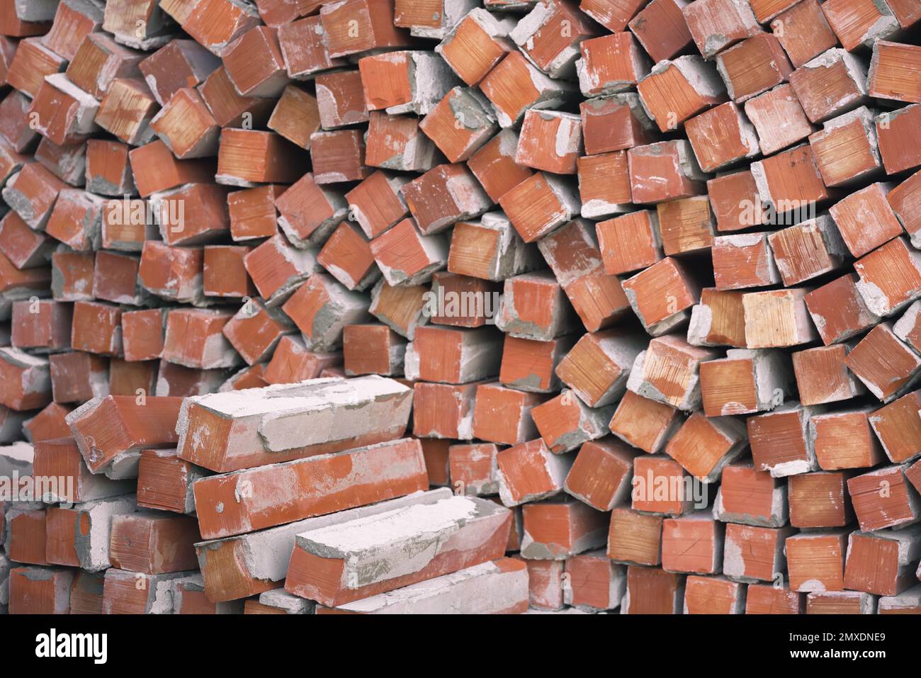 orange brown old brick stack off wall panel exterior design abstract ...