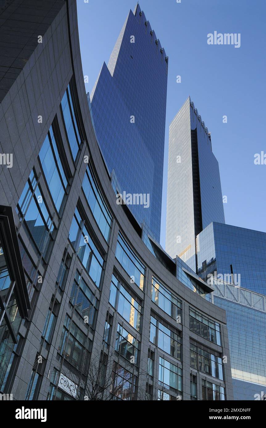 Time Warner Center, feat. twin modern skyscrapers with glass and steel ...