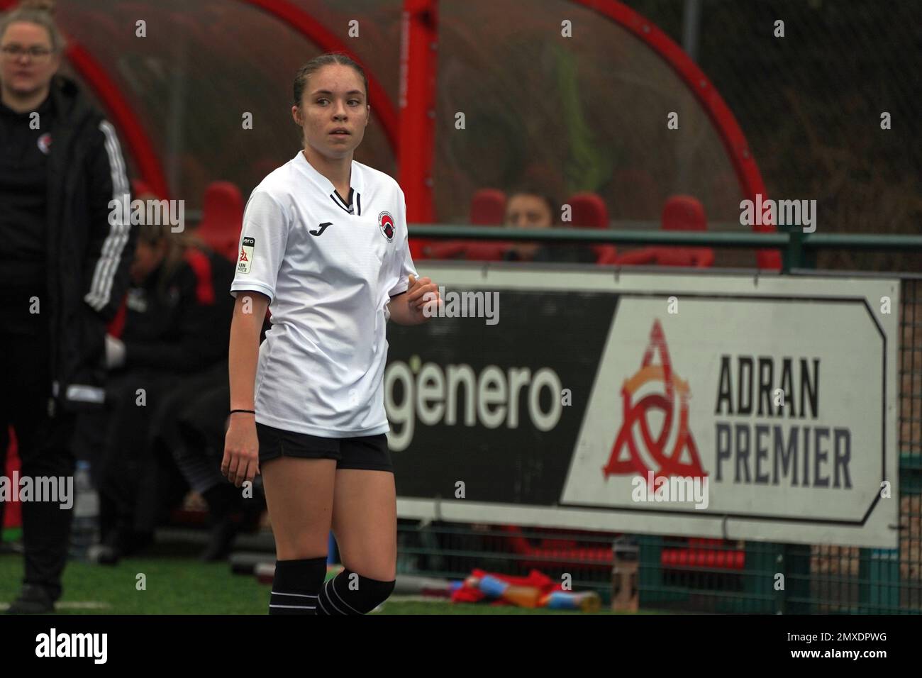 Evie Hughes in action for Pontypridd United, 29th January 2023 Stock ...