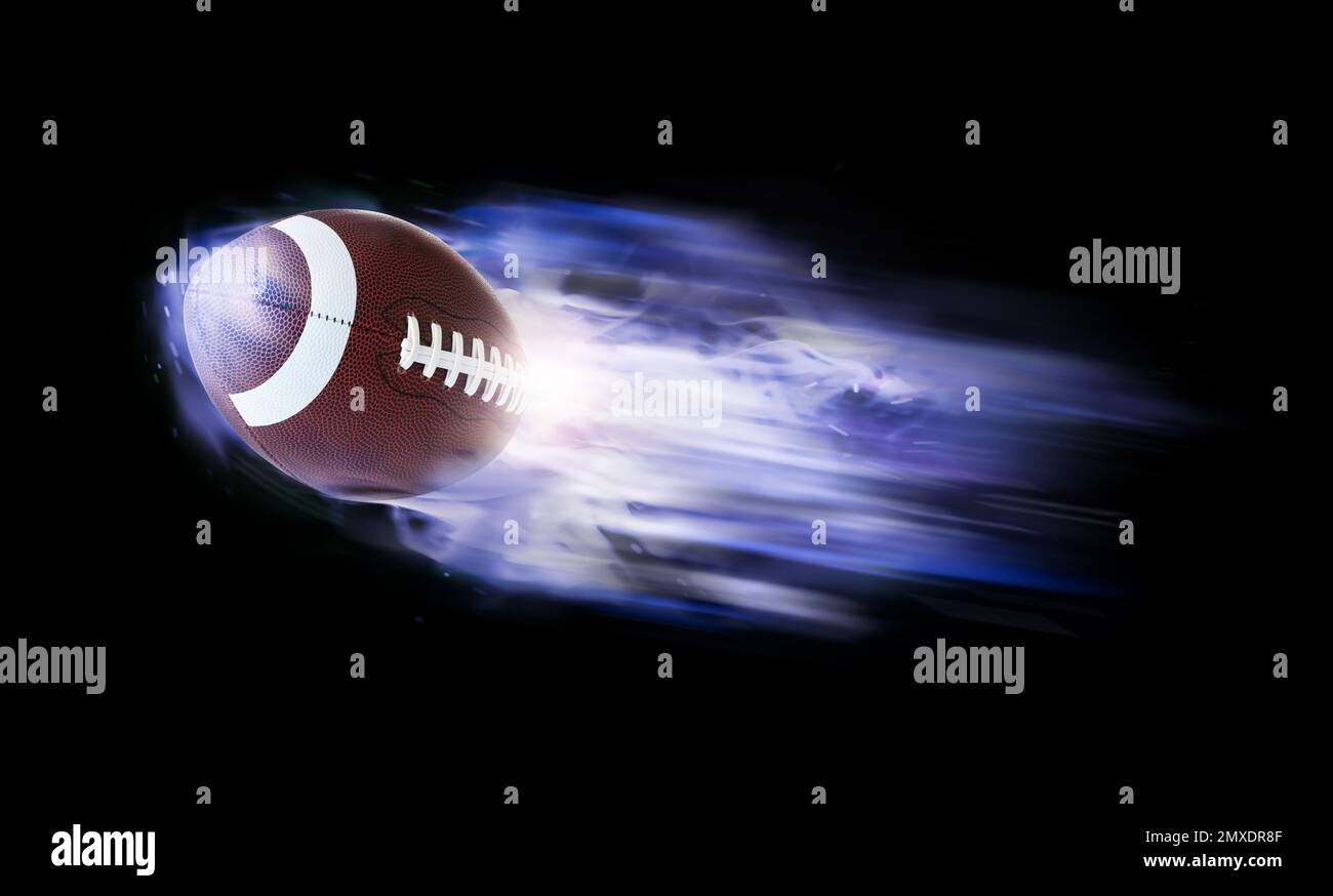 Illustration american football ball flying hi-res stock photography and ...