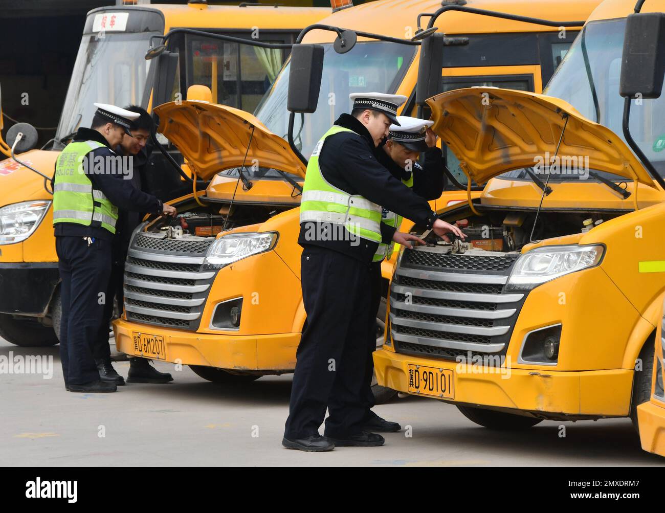 HANDAN, CHINA - FEBRUARY 3, 2023 - Police officers conduct safety ...