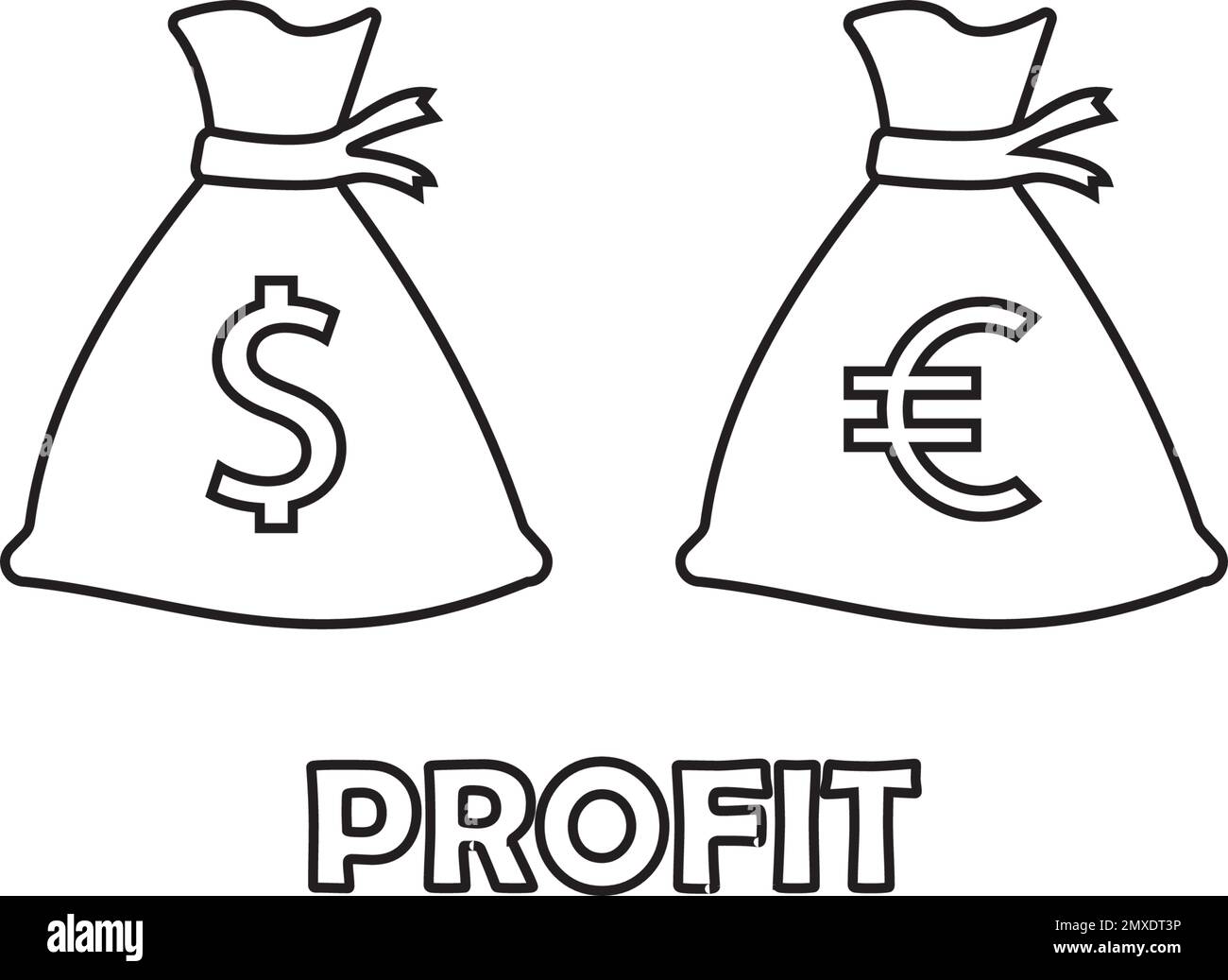 Bag of profit icon transparent vector isolated illustration Stock ...