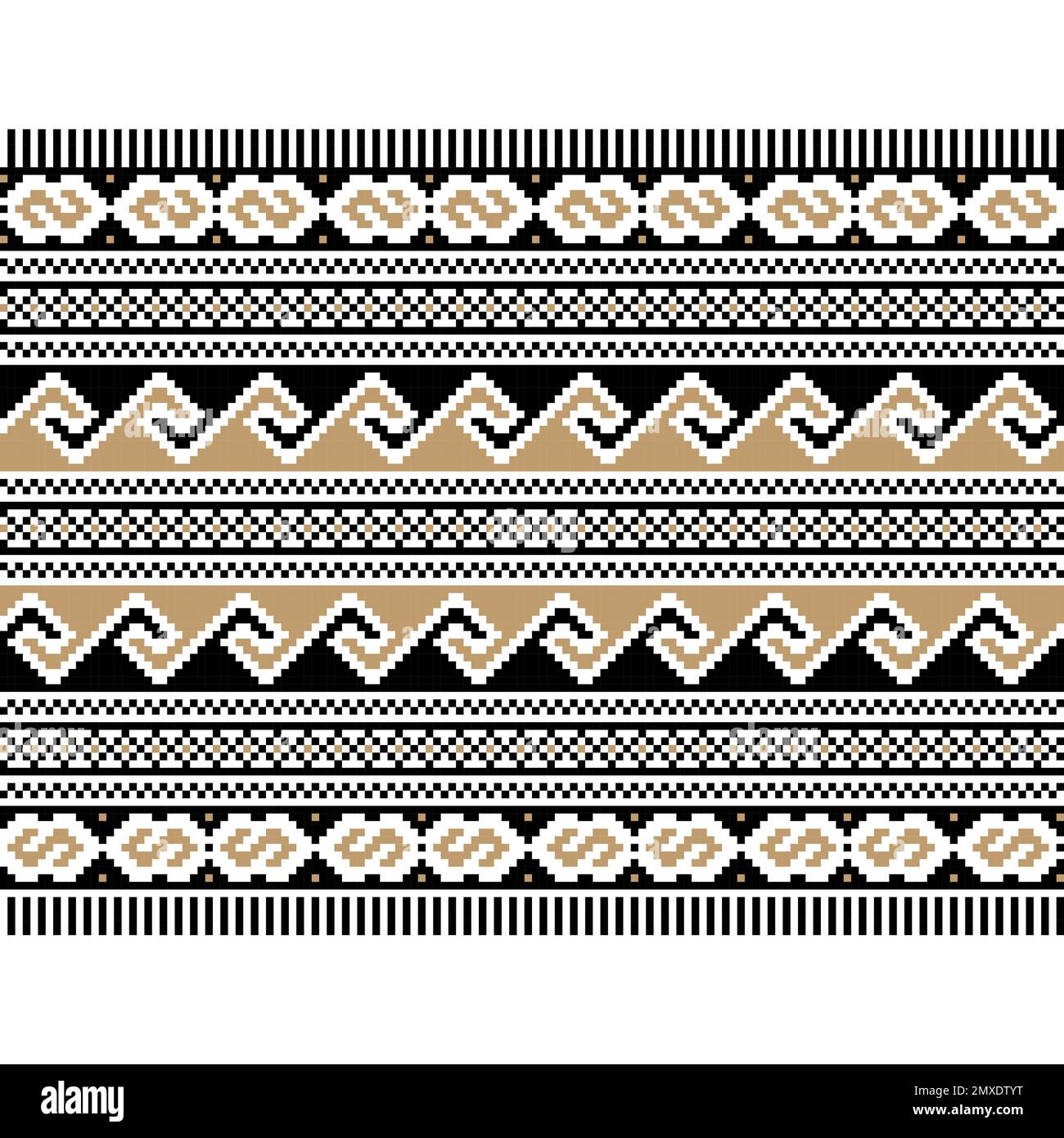 Vector illustration of Ukrainian folk seamless pattern ornament. Ethnic ...