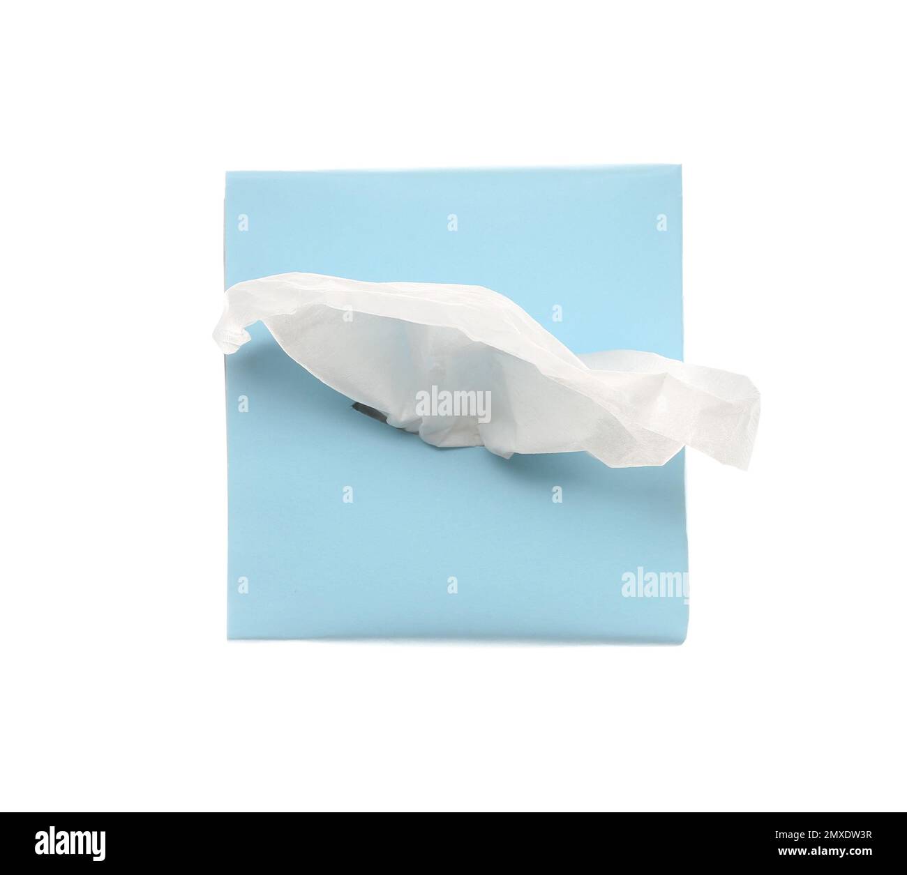 Box with paper tissues isolated on white, top view Stock Photo - Alamy