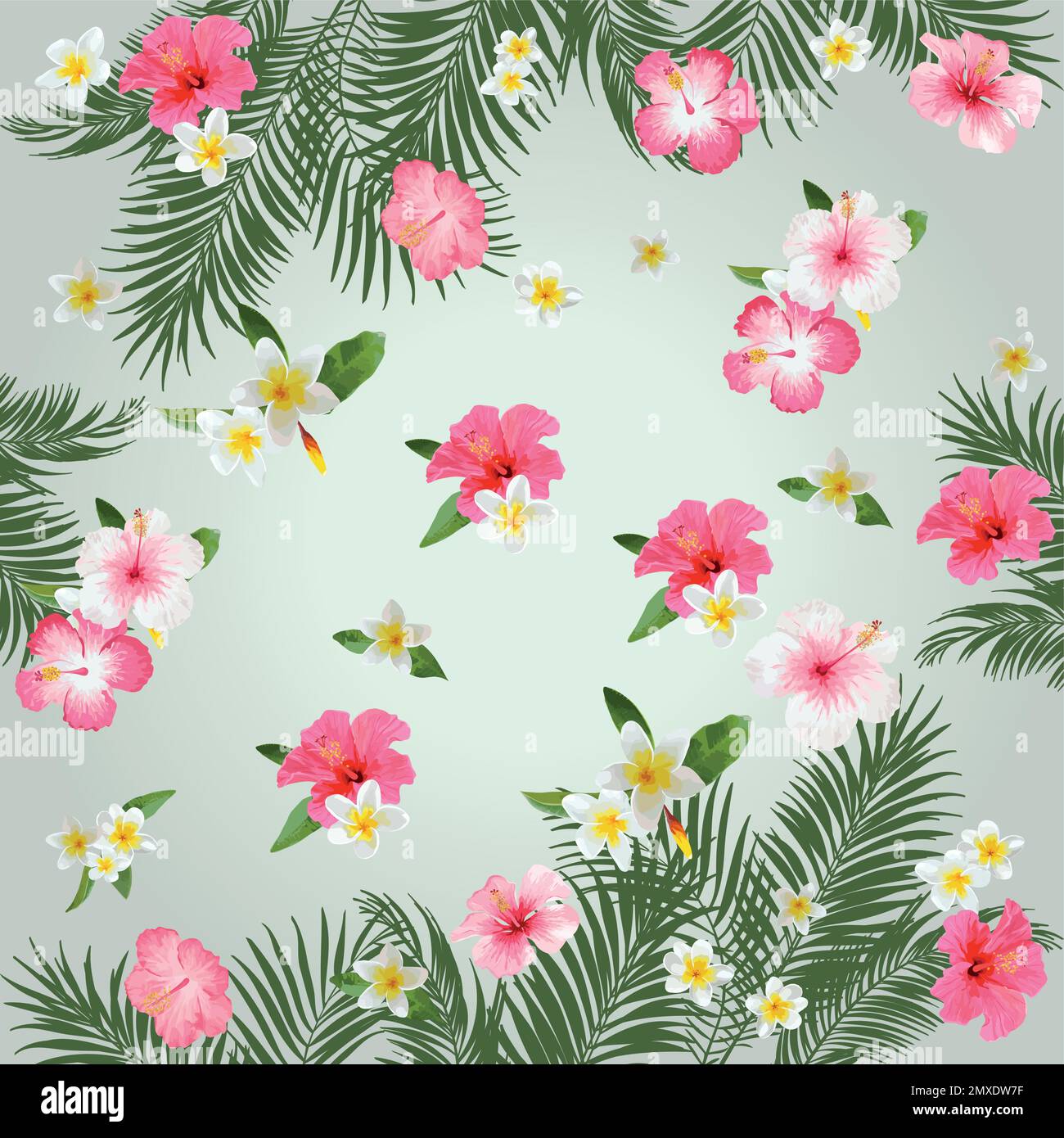 Square floral pattern for the silk scarf and other textile print ...