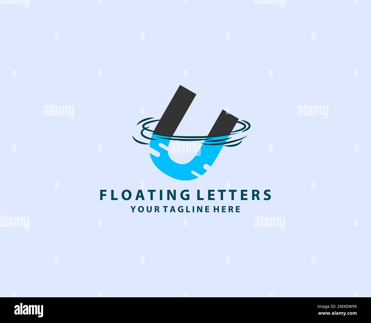 U WAVE logo design inspiration. Vector letter template design for brand ...