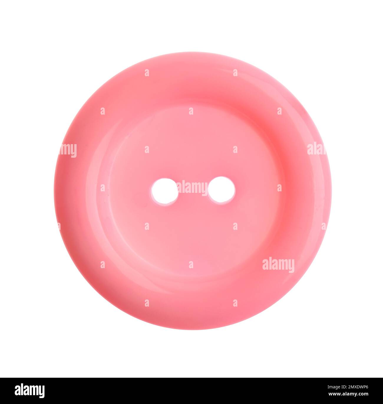 Pink plastic sewing button isolated on white Stock Photo - Alamy