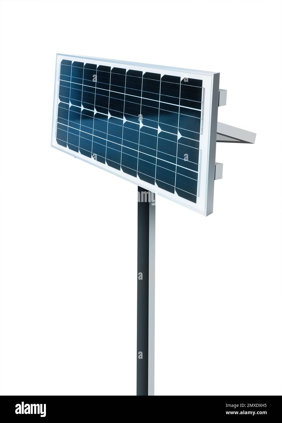 Modern solar panel isolated on white. Alternative energy source Stock ...