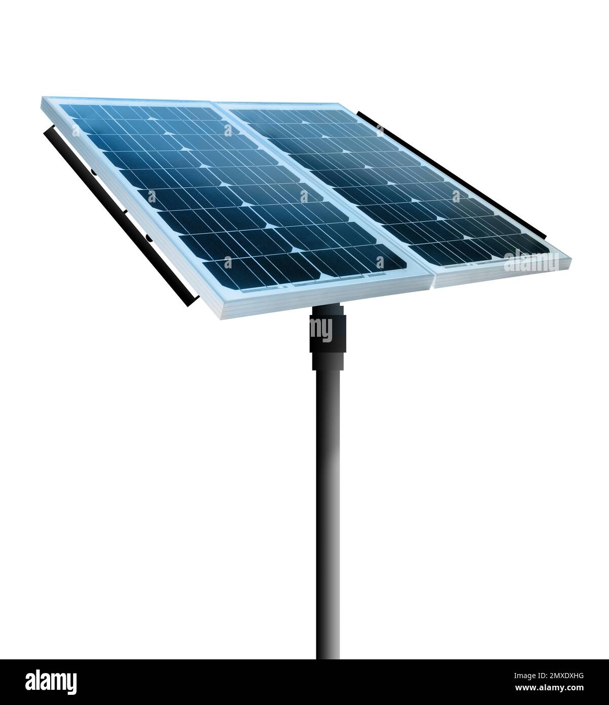 Modern solar panel isolated on white. Alternative energy source Stock ...