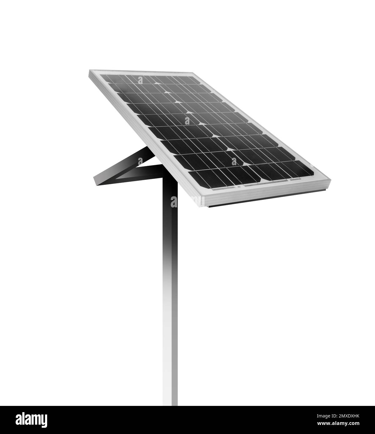 Modern solar panel isolated on white. Alternative energy source Stock ...