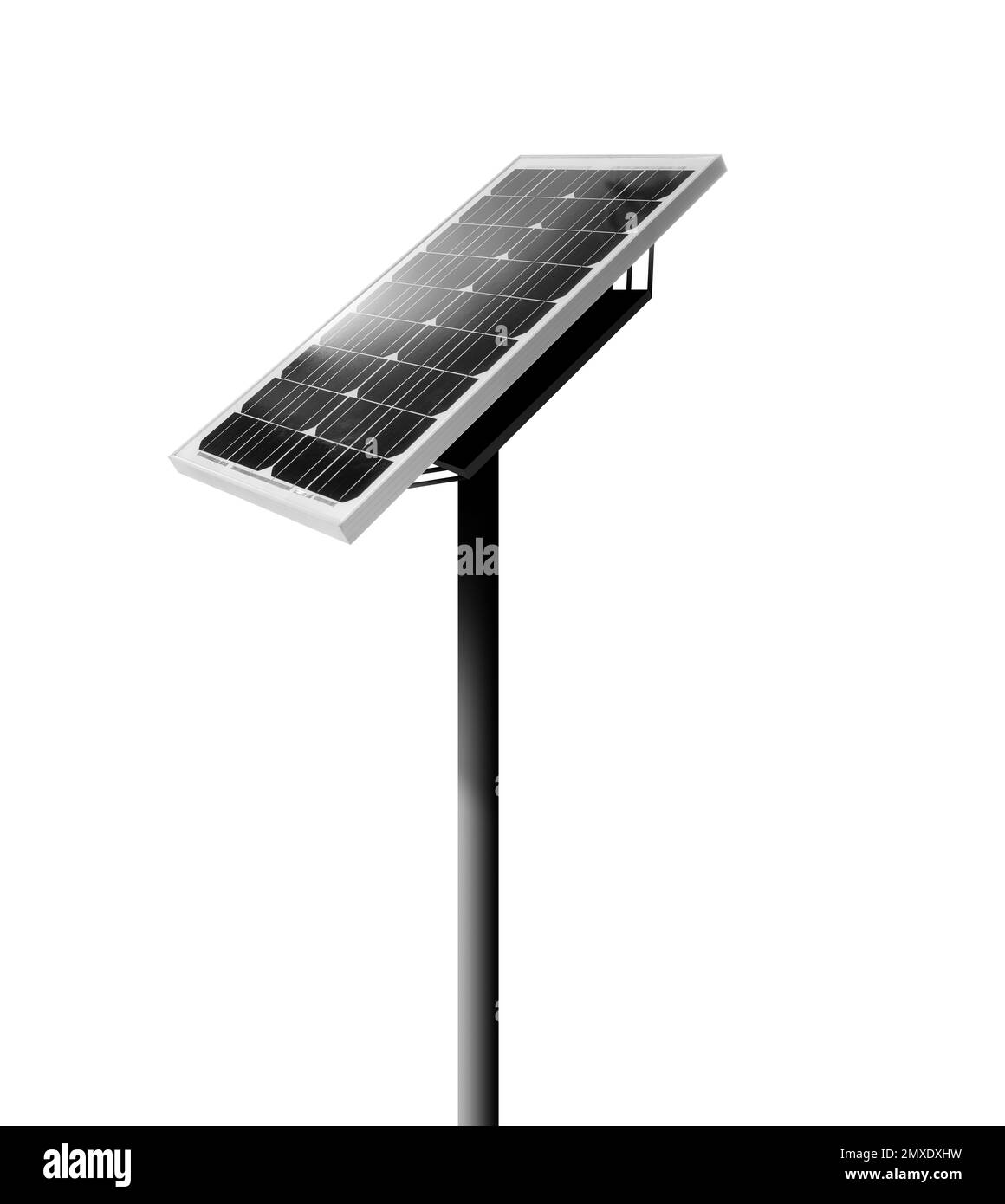 Modern solar panel isolated on white. Alternative energy source Stock ...